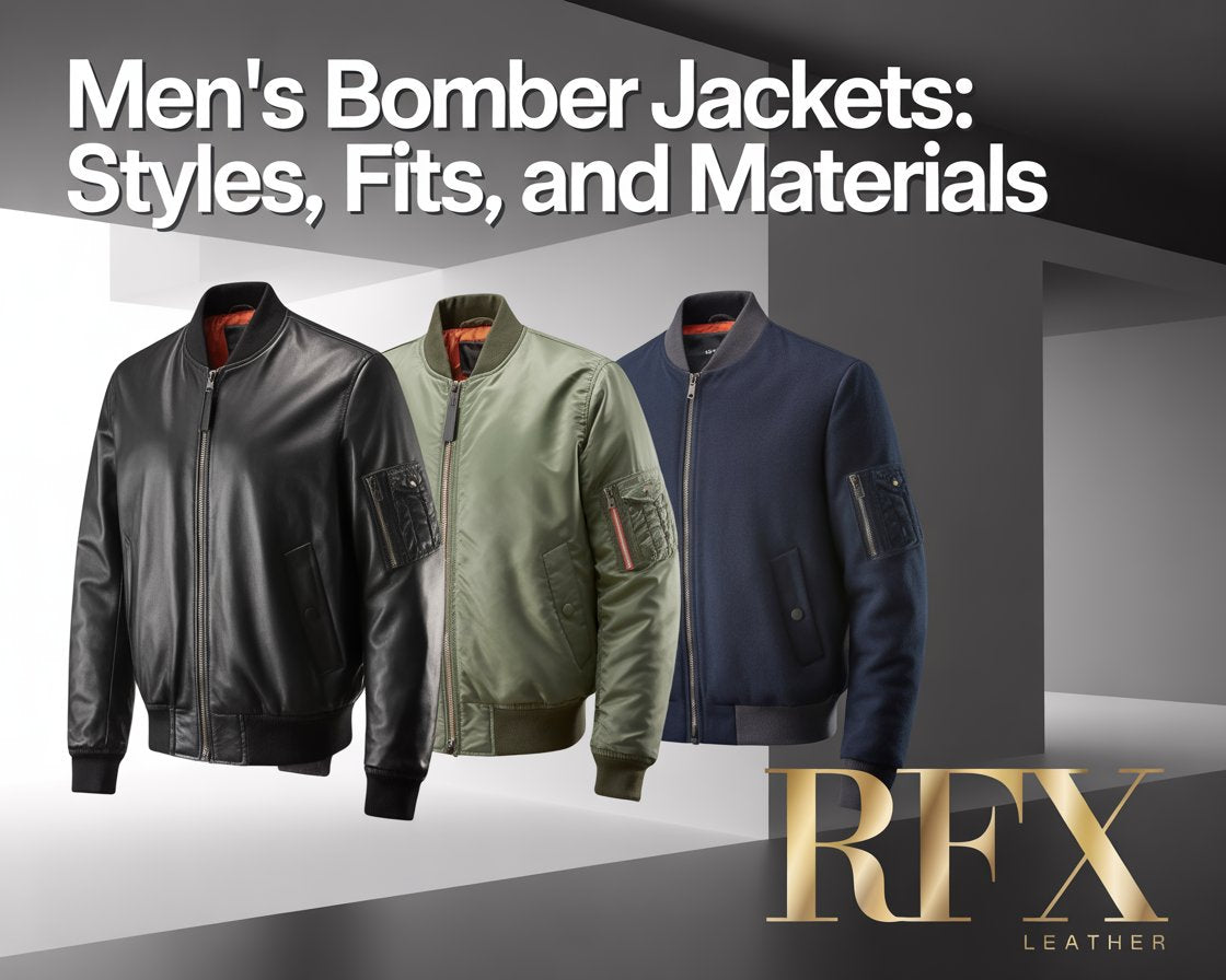 Men’s Bomber Jackets: Styles, Fits, and Materials – rfxleather.com